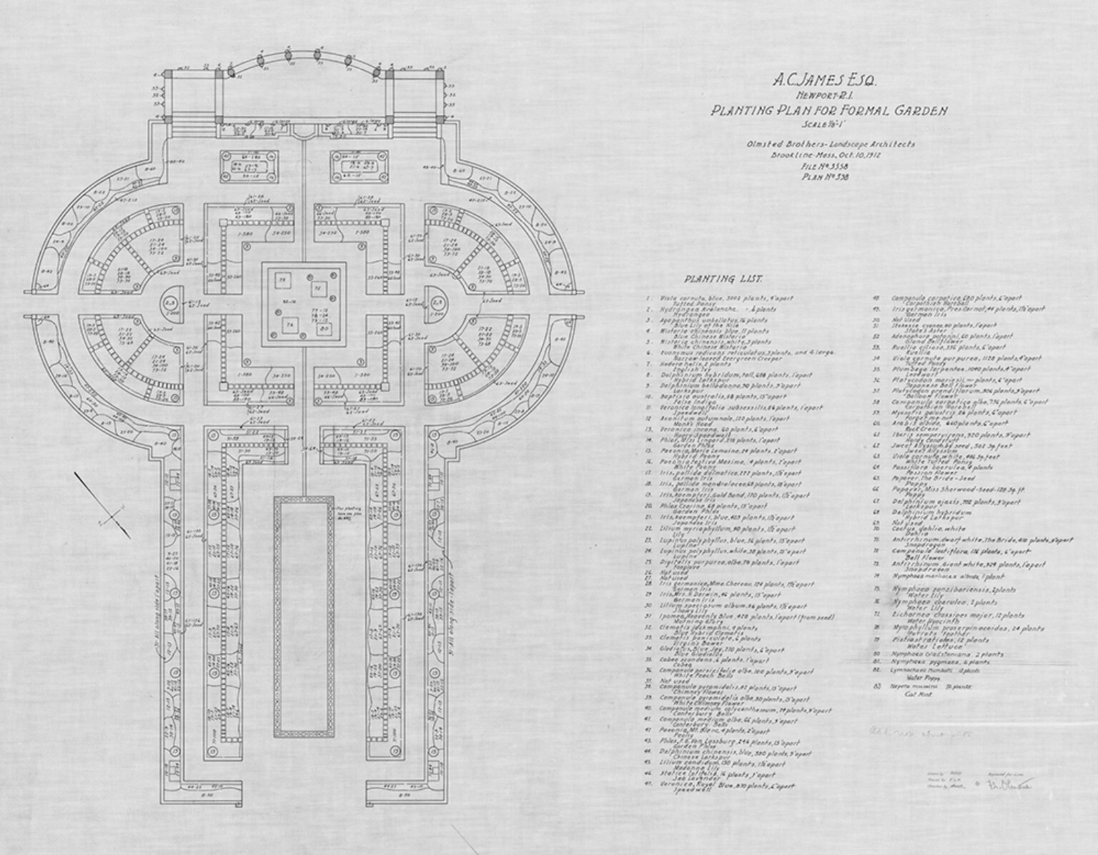 The Blue Garden | Historic Plans